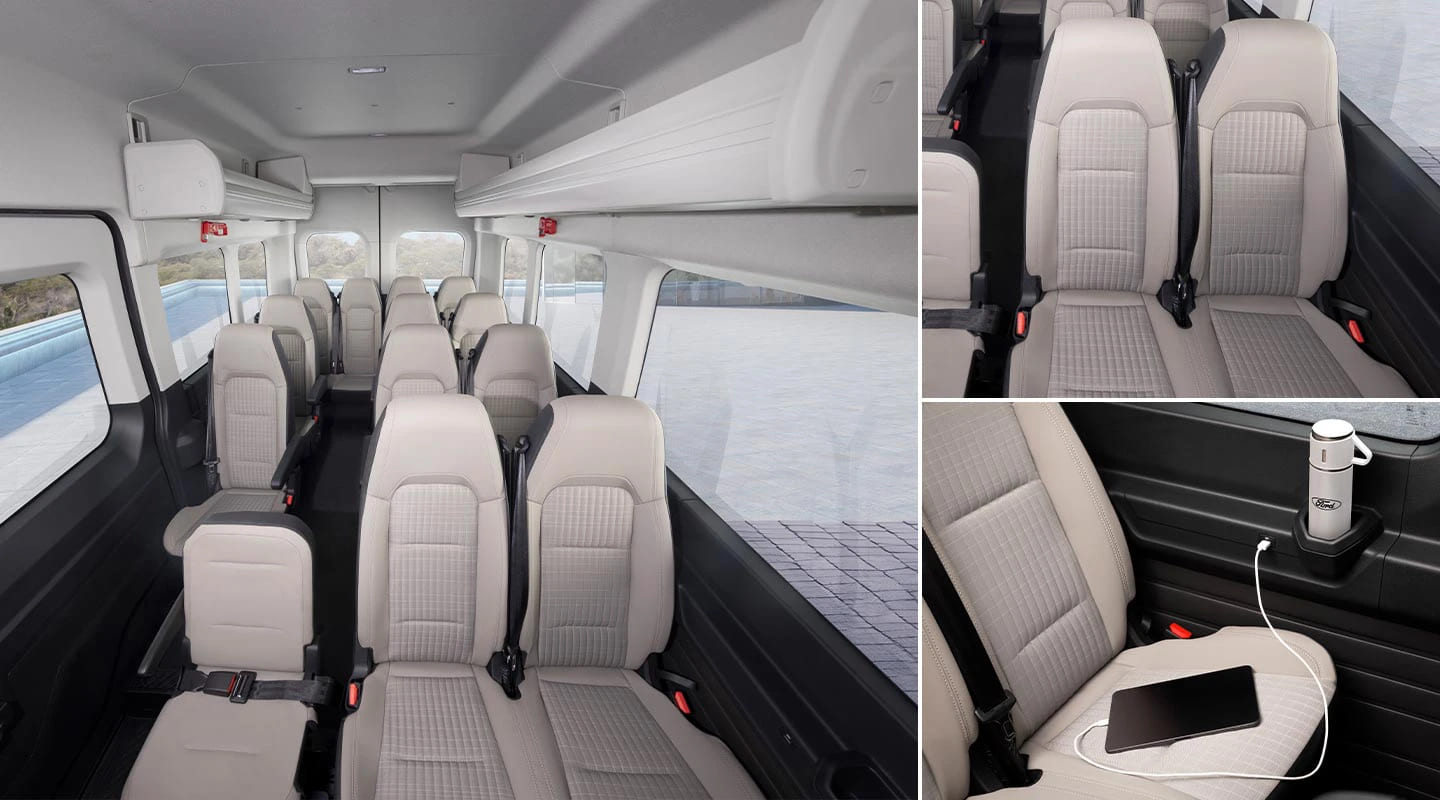 Hình Ảnh Bên Trong Xe 16 Chỗ - Ford Transit, Solati